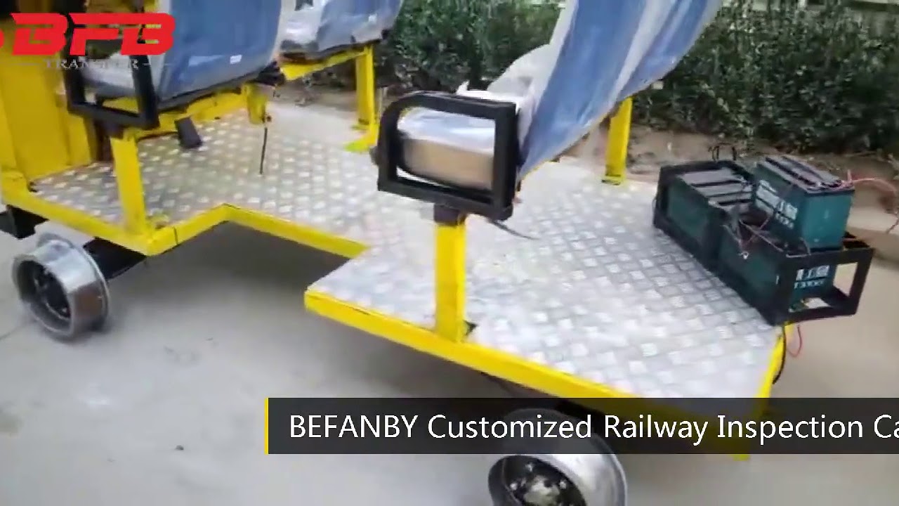 4 Seat Track Detection Trolley/Rail Inspection Cart With Seat - YouTube