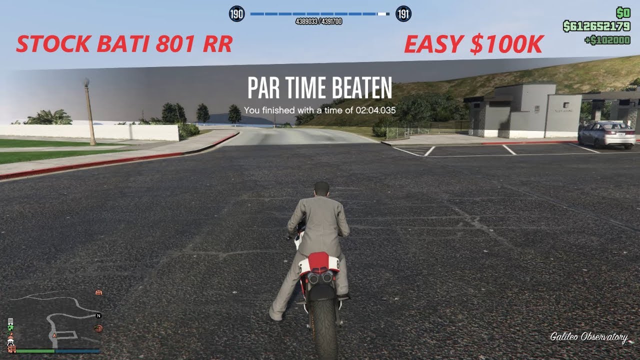 GTA 5 Online Time Trial With Stock Bati 801 RR (El Burro Heights) - YouTube