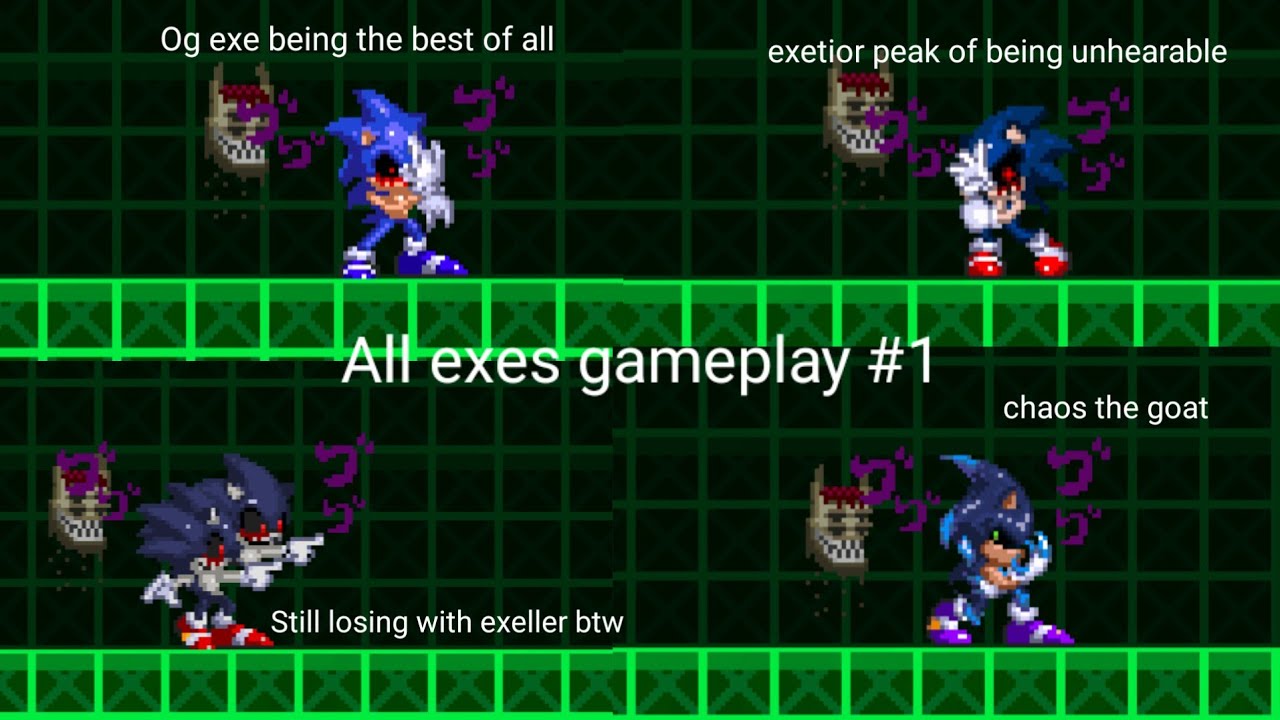 Sonic Exe The Disaster 2D | All Exes Gameplay #1 - YouTube