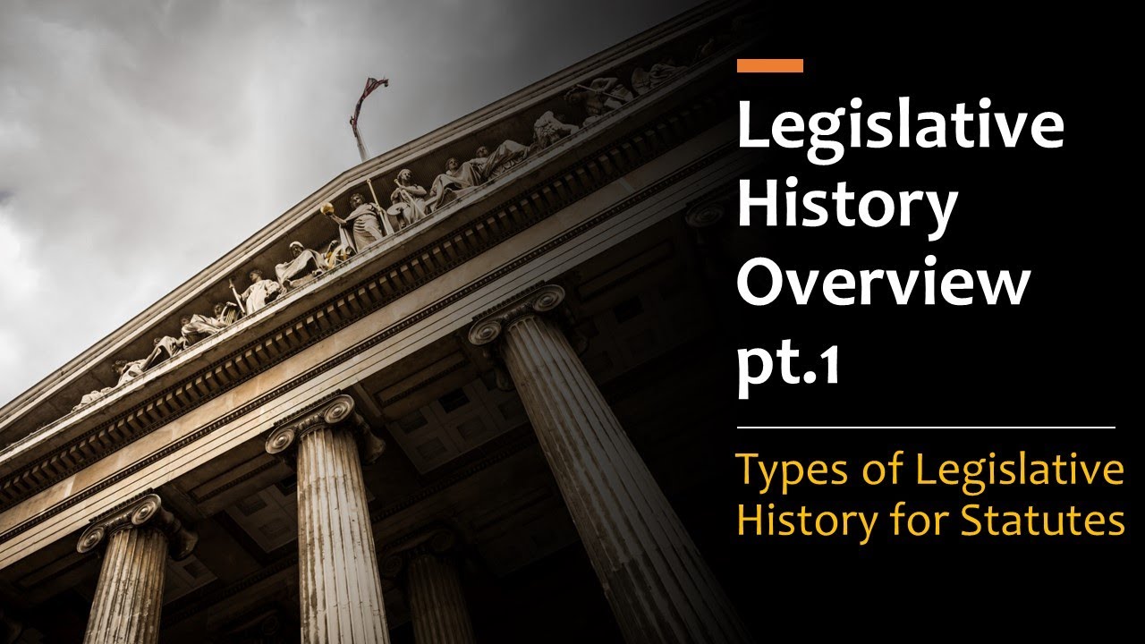 Statutory Interpretation Review Session #1: Legislative History - YouTube