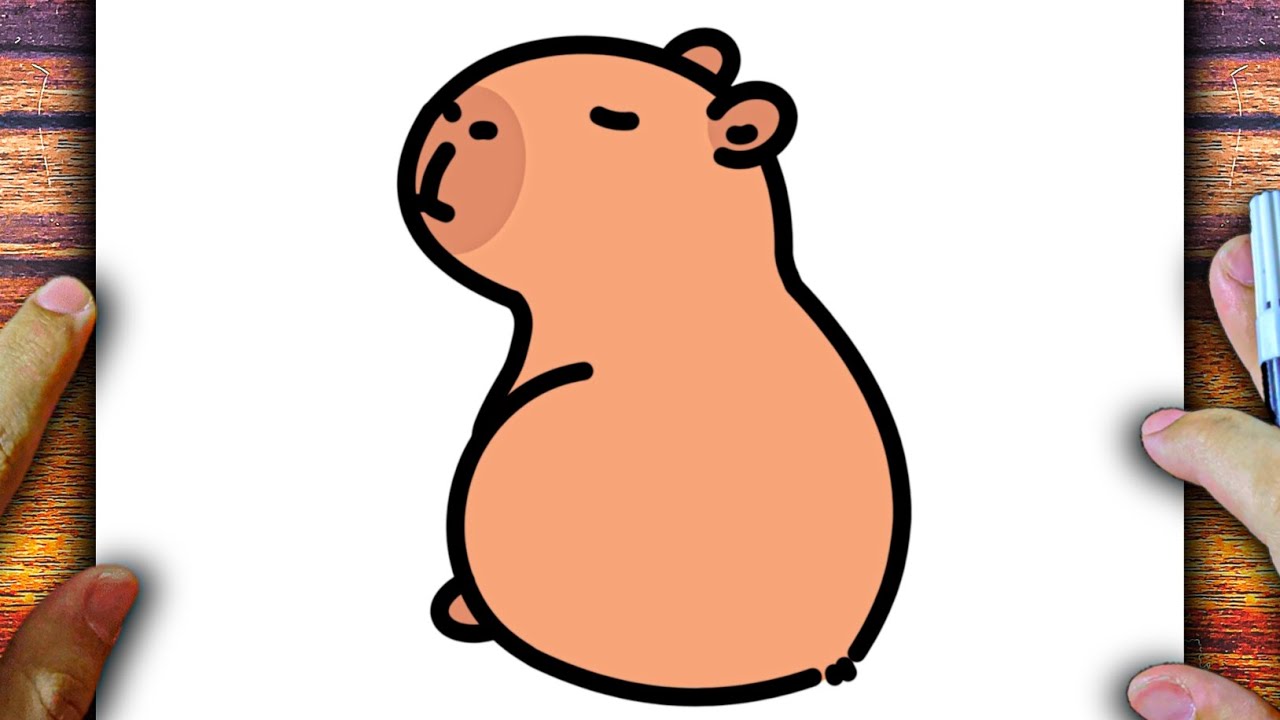 COMO DESENHAR UMA CAPIVARA - CÓMO DIBUJAR UN CAPIBARA - YouTube
