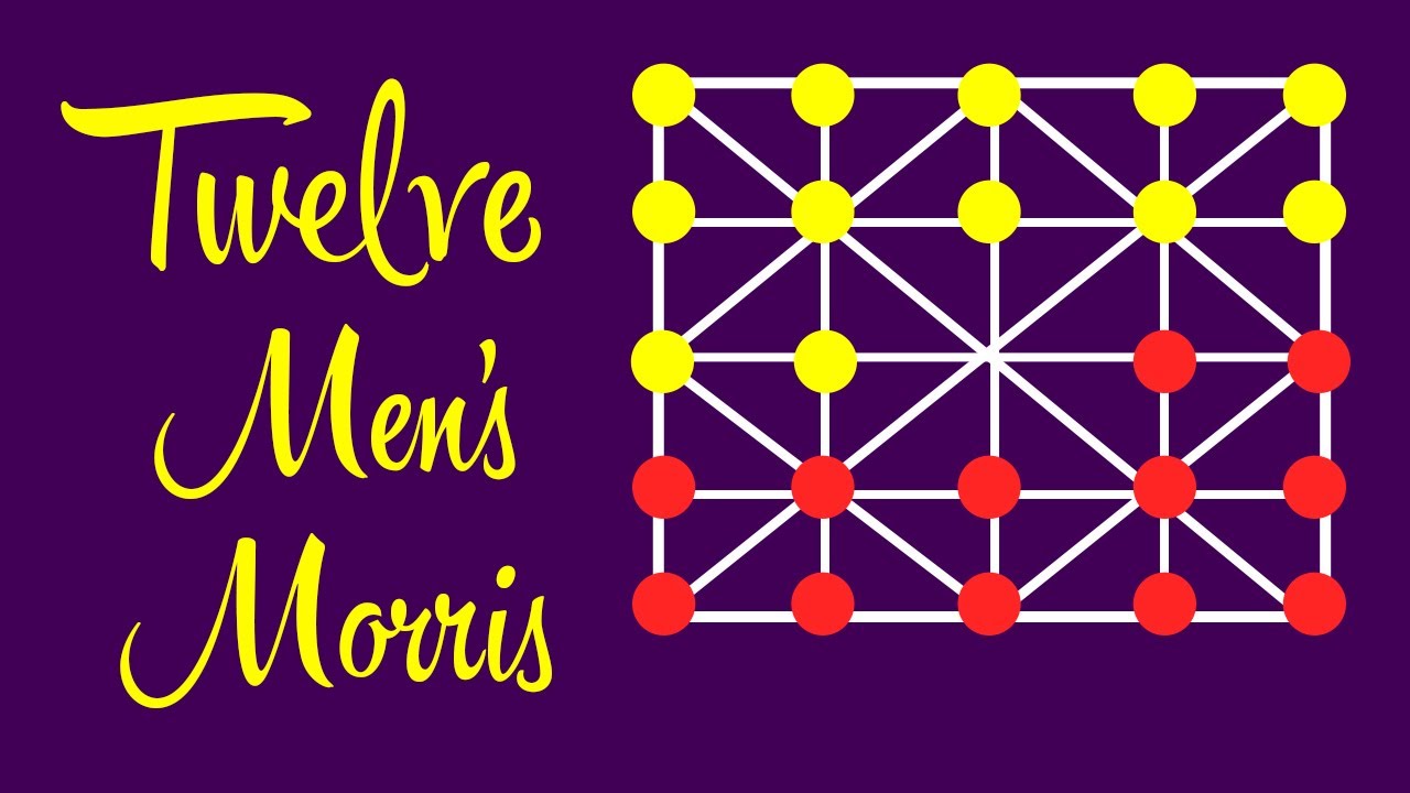 Twelve (12) Men's Morris | Indoor Games for Kids | Family Games | Fun ...