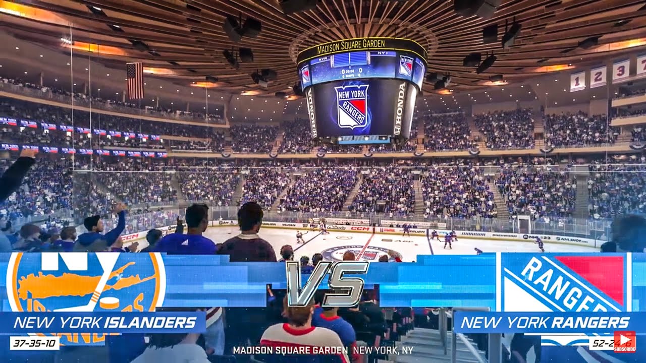 New York Islanders vs New York Rangers 12/22/2022 NHL 23 Gameplay - YouTube