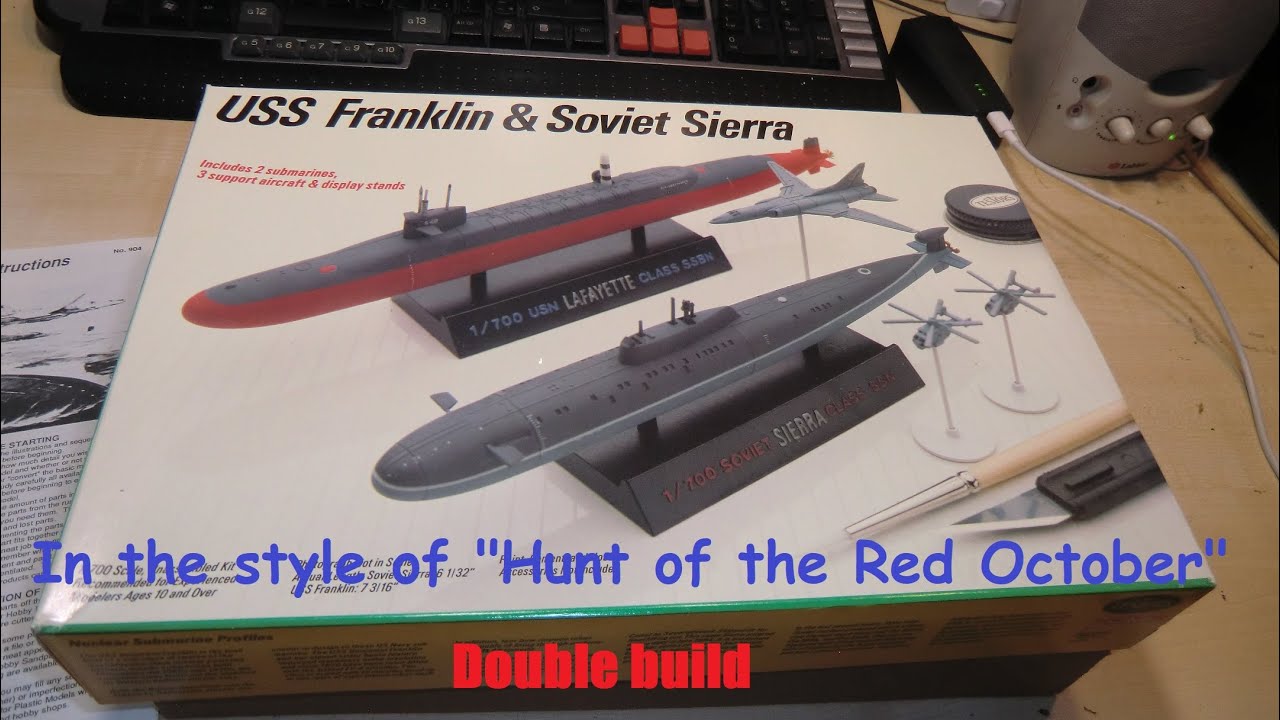 Testors / Dragon 1/700 USS Franklin & Soviet Sierra submarine double ...