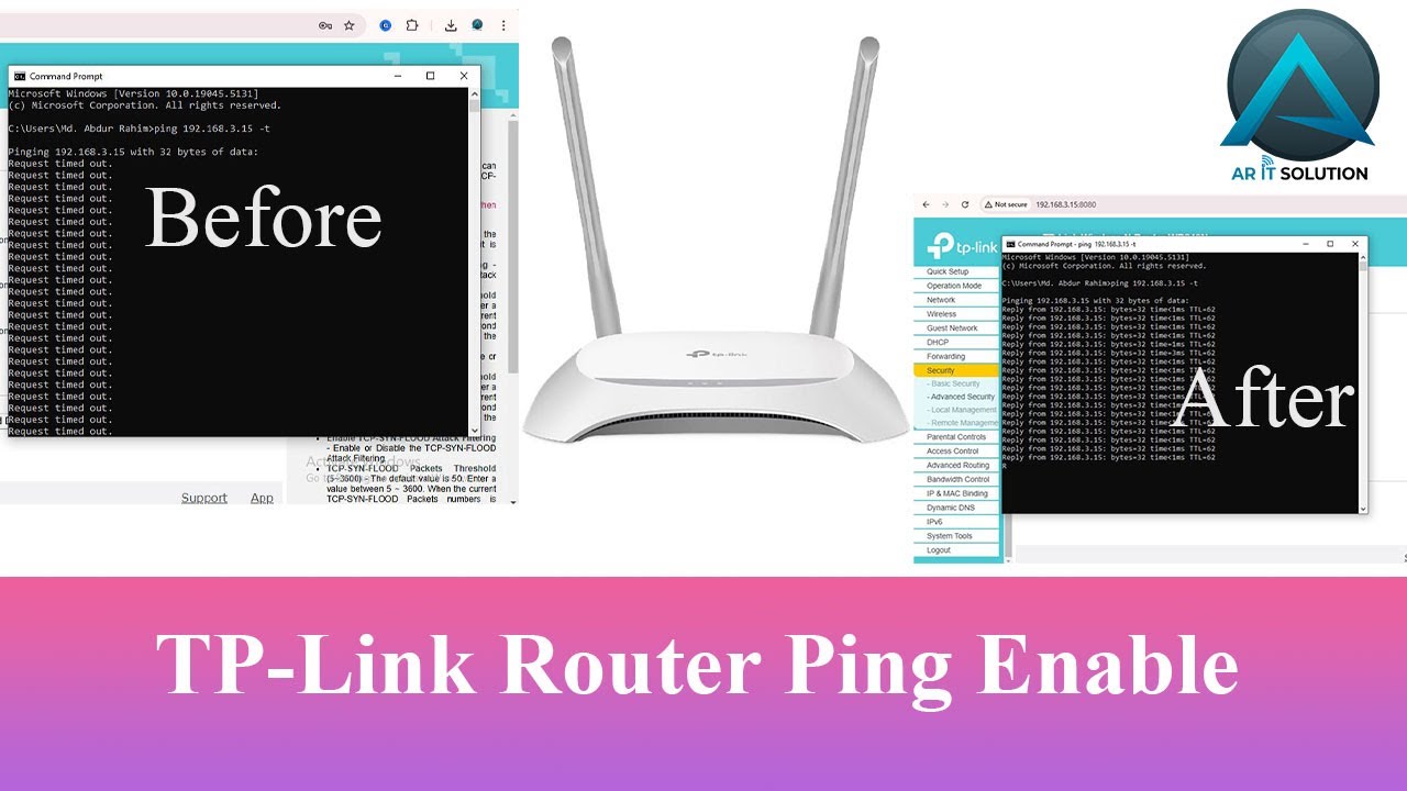 tp link router ping enable - YouTube