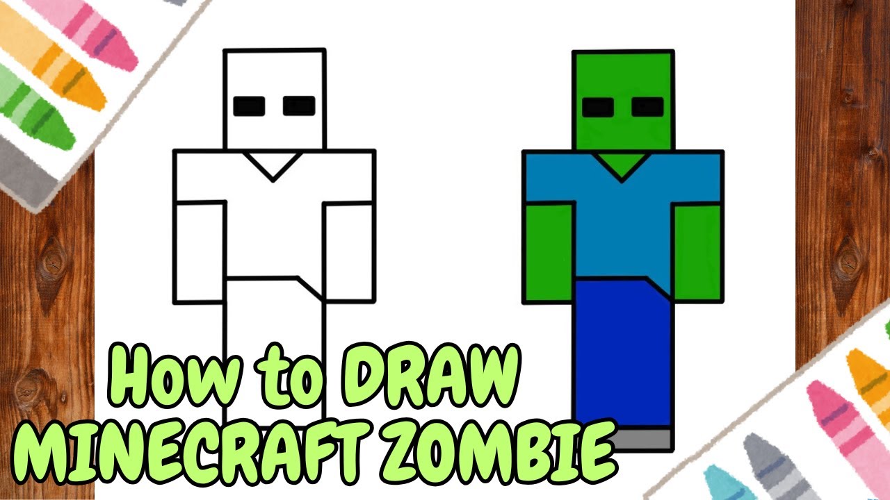 How to Draw Minecraft Zombie - YouTube