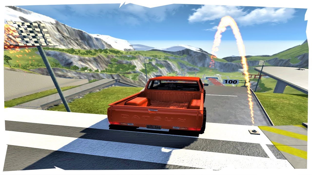 ACELERANDO NO MAXIMO NA RAMPA! BEAMNG DRIVE - YouTube