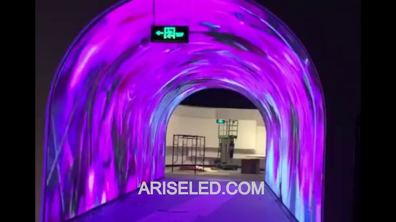 Indoor and outdoor waterproof arch tunnel full color LED display for ...