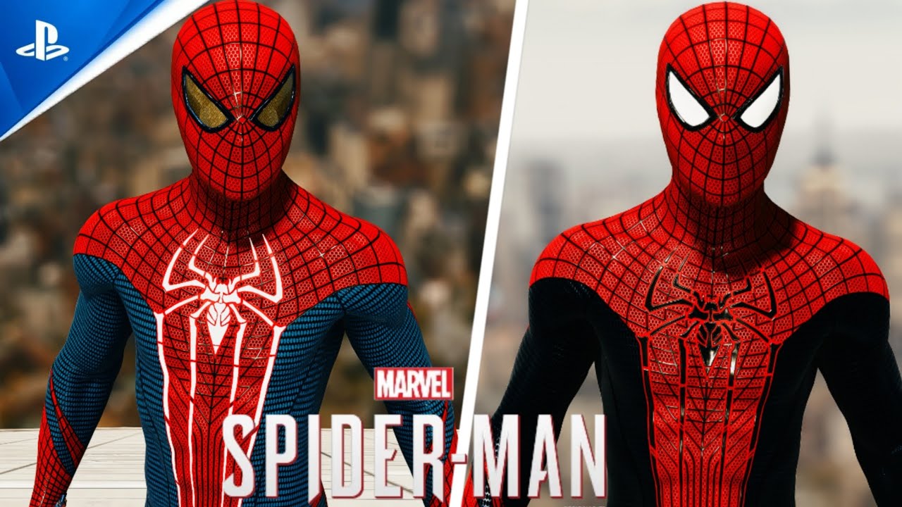 Red and Black TASM Vs White and Blue TASM | Marvel's Spider-Man ...