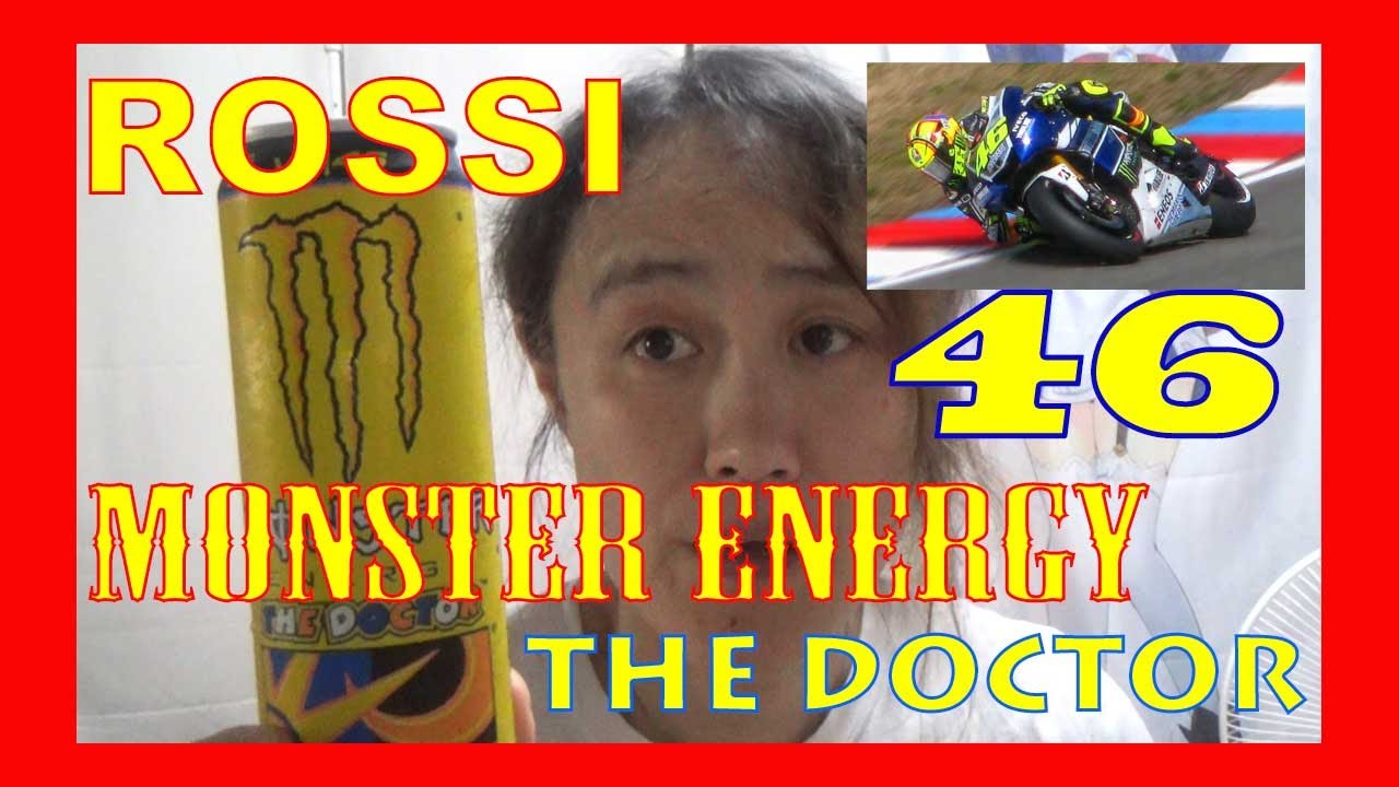 【新発売】MONSTER ENERGY THE DOCTOR VR・46 VALENTINO ROSSI飲んでみました☆ - YouTube