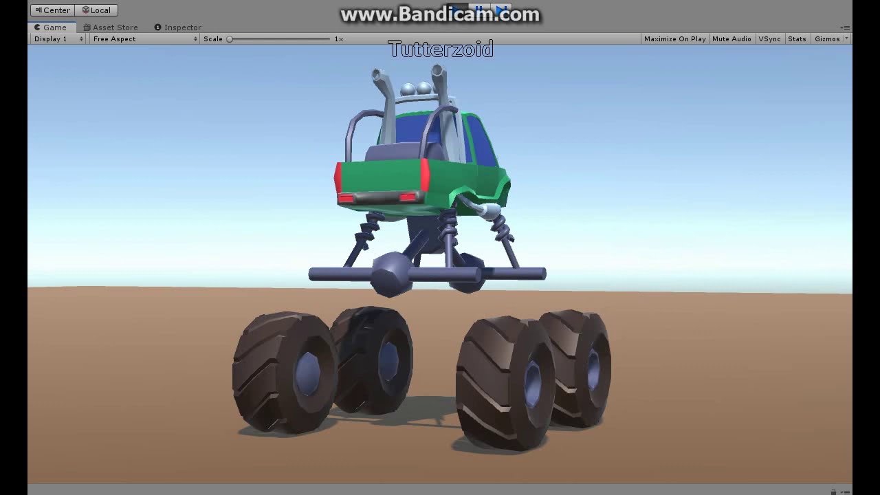 Unity Multiplayer Car game #01 _ Wheel physics demo 06 _ Monster Truck ...