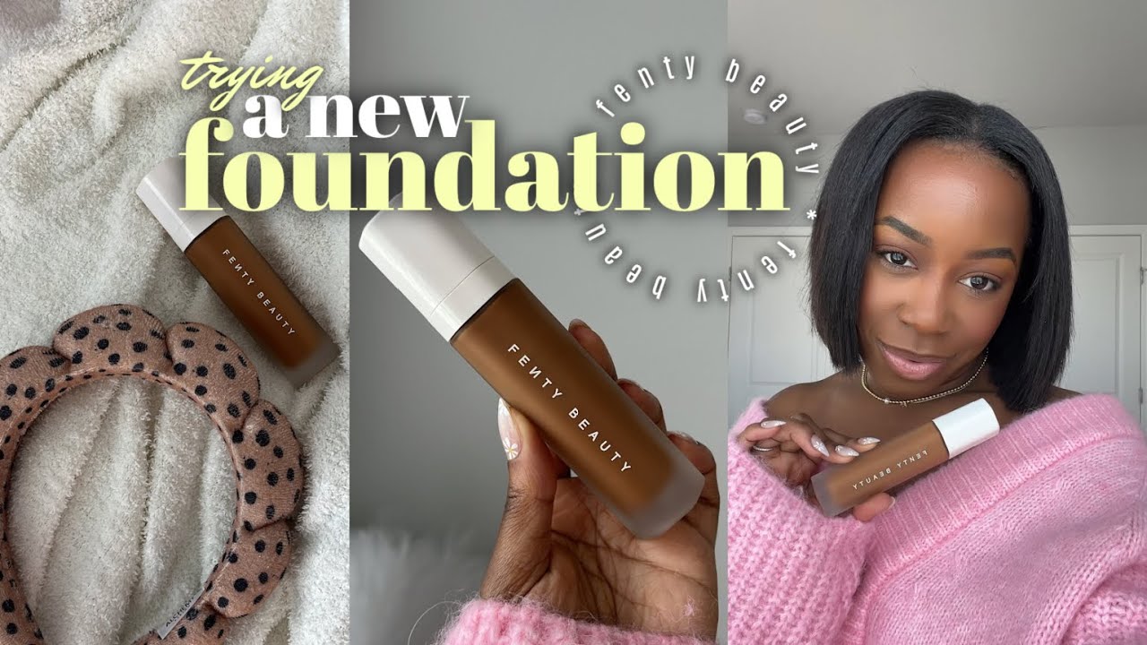 grwm💕 trying fenty's NEW soft'lit luminous hydrating foundation ...