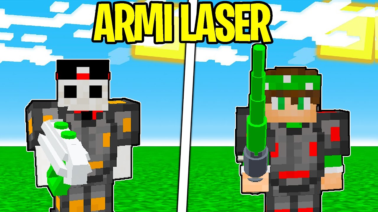 HO GIOCATO CON LE ARMI LASER SU MINECRAFT - YouTube