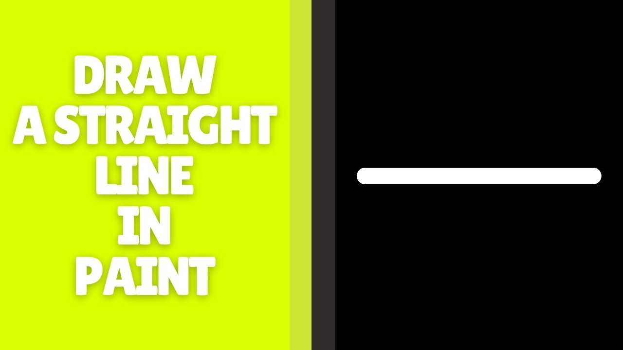 How to Draw a Straight Line in Paint | 2 Methods - YouTube