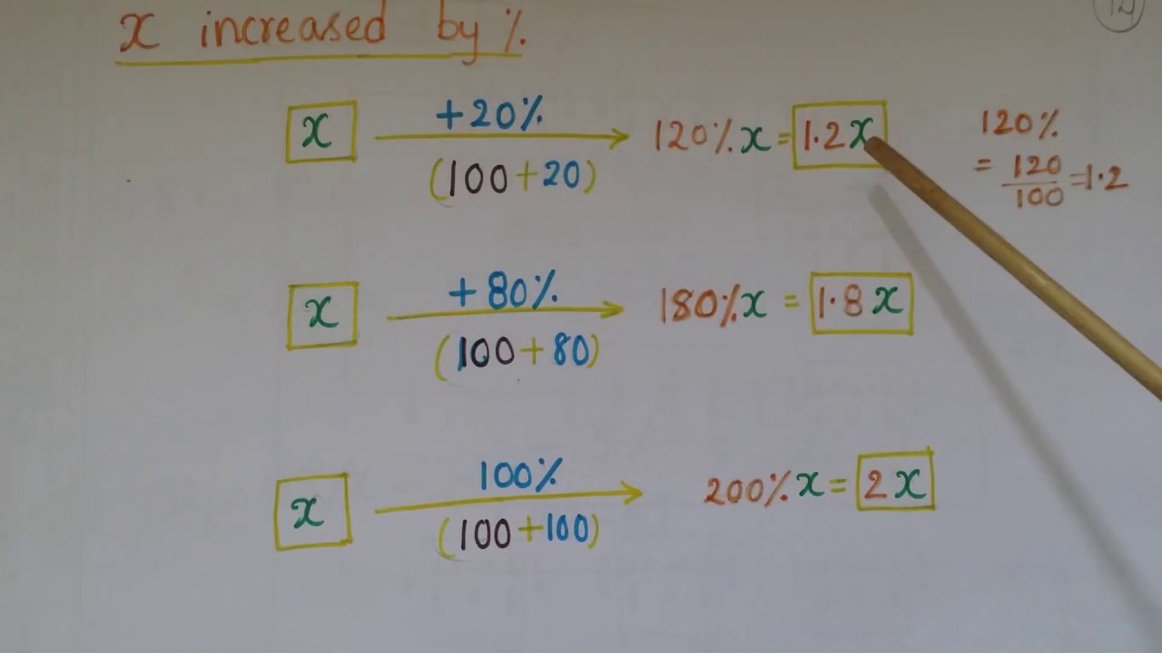 Maths Tricks- Formulas to find Percentage Increase and Decrease - Comparing Quantities - YouTube
