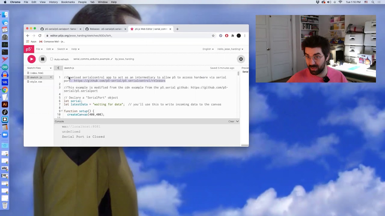 Connecting P5 And Arduino Through The Serial Port Youtube