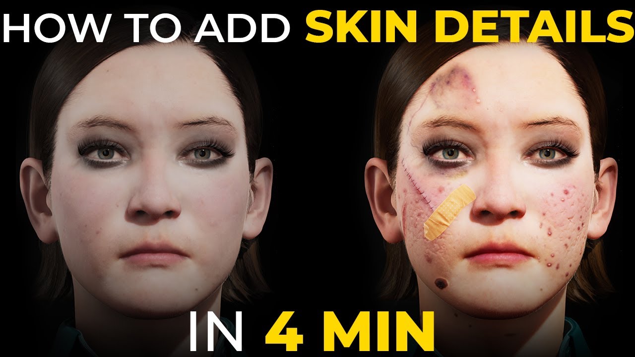 Human Skin Texturing Details in 4 min - YouTube