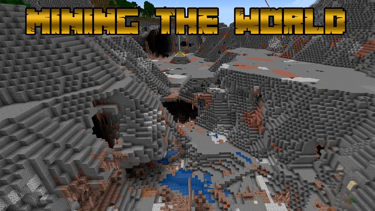 Carving a Ravine to Connect Holes in Minecraft [#44] - YouTube