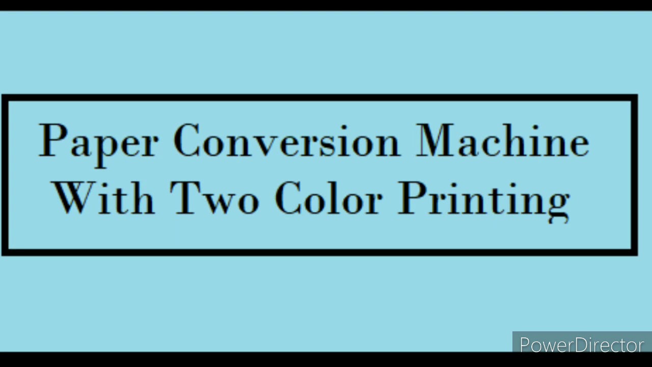Paper Conversion Machine - YouTube
