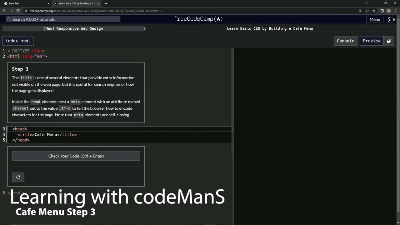 Learn Basic CSS by Building a Cafe Menu - Step 3 - YouTube