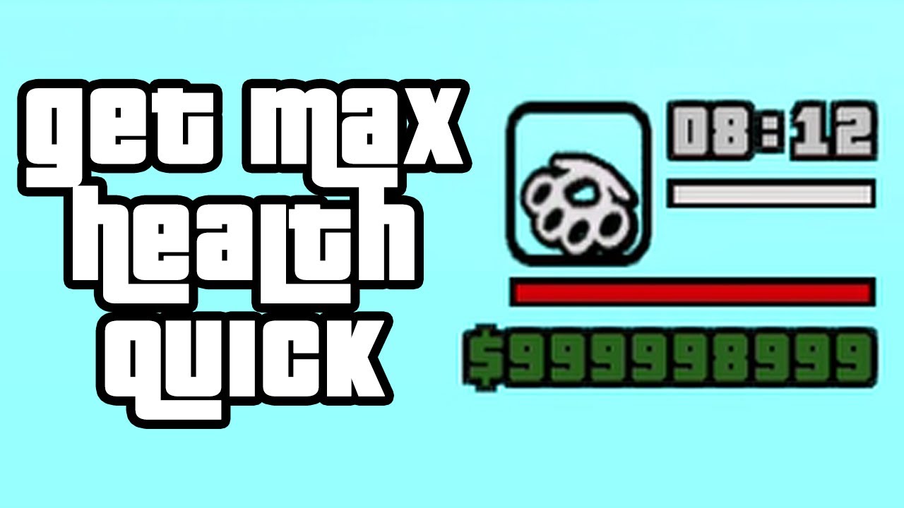 GTA San Andreas - How to Get MAX HEALTH - QUICKEST WAY - YouTube
