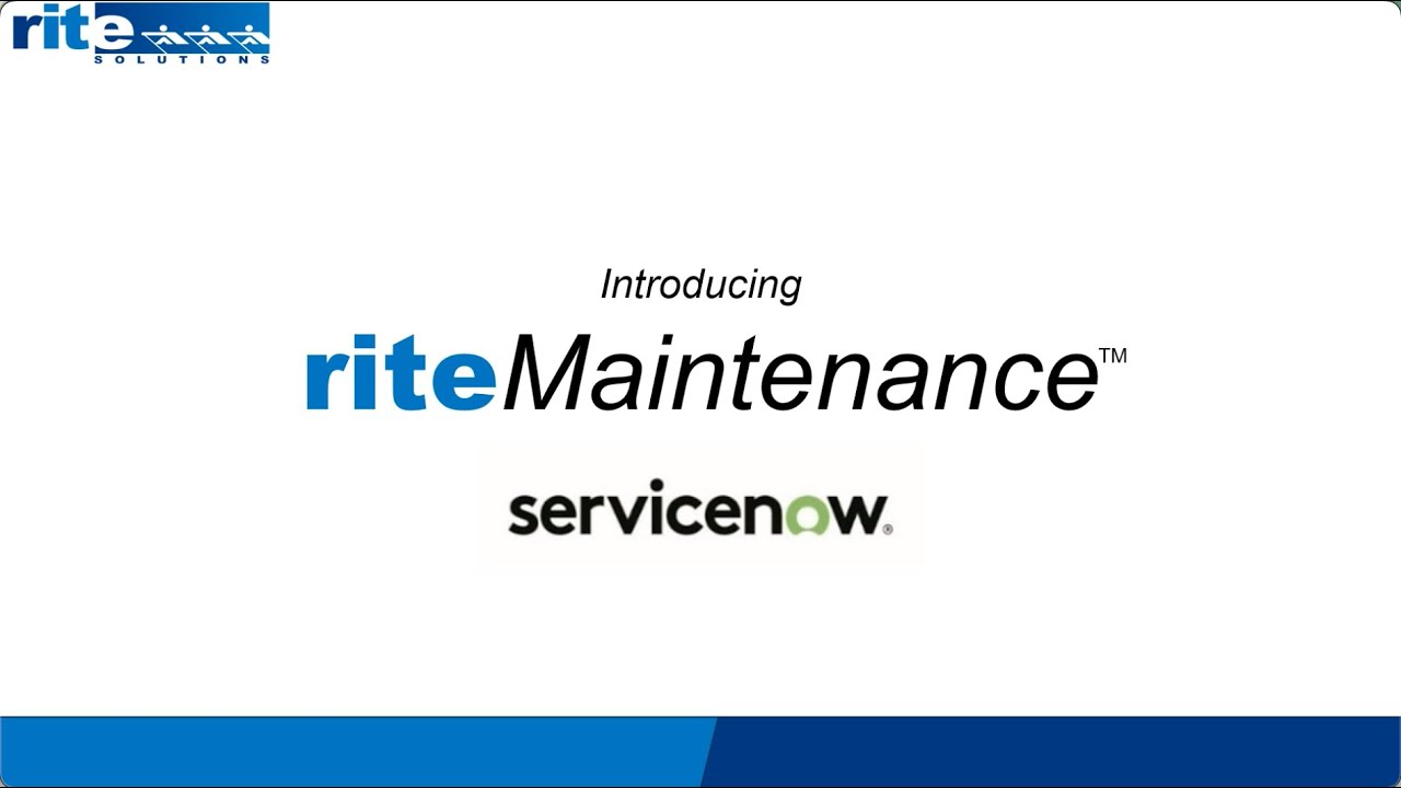 Introduction to riteMaintenance - YouTube