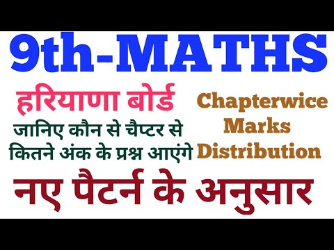 Chapterwice Marks Distribution Class-9 Maths. - YouTube