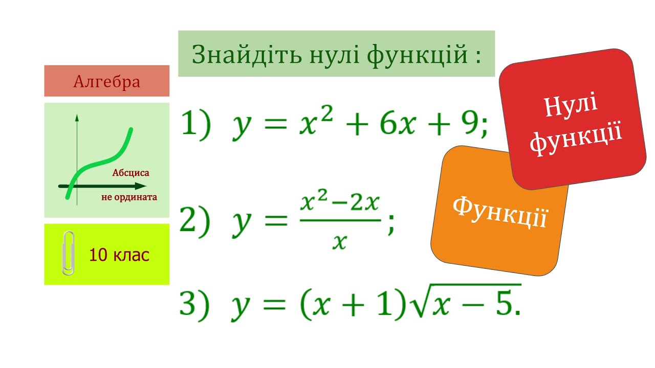 Знайдіть нулі функцій Youtube