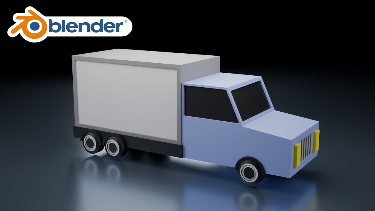 Create a Low Poly Truck in Blender - YouTube