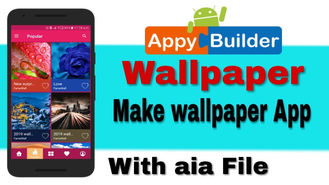 Make Professional Wallpaper App In AppyBuilder | Wallpaper App | App ...