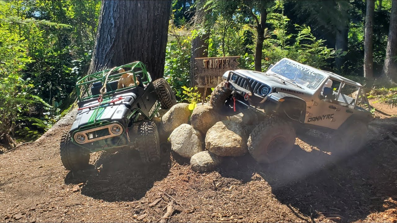 Custom built Toyota FJ45 and Jeep wrangler JL scale Trailing - YouTube