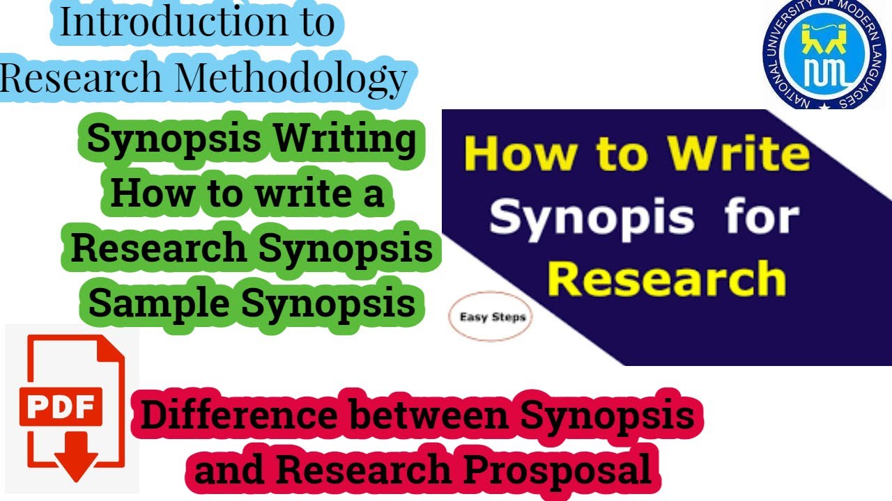 Research Synopsis | Writing research synopsis | How to write a research ...