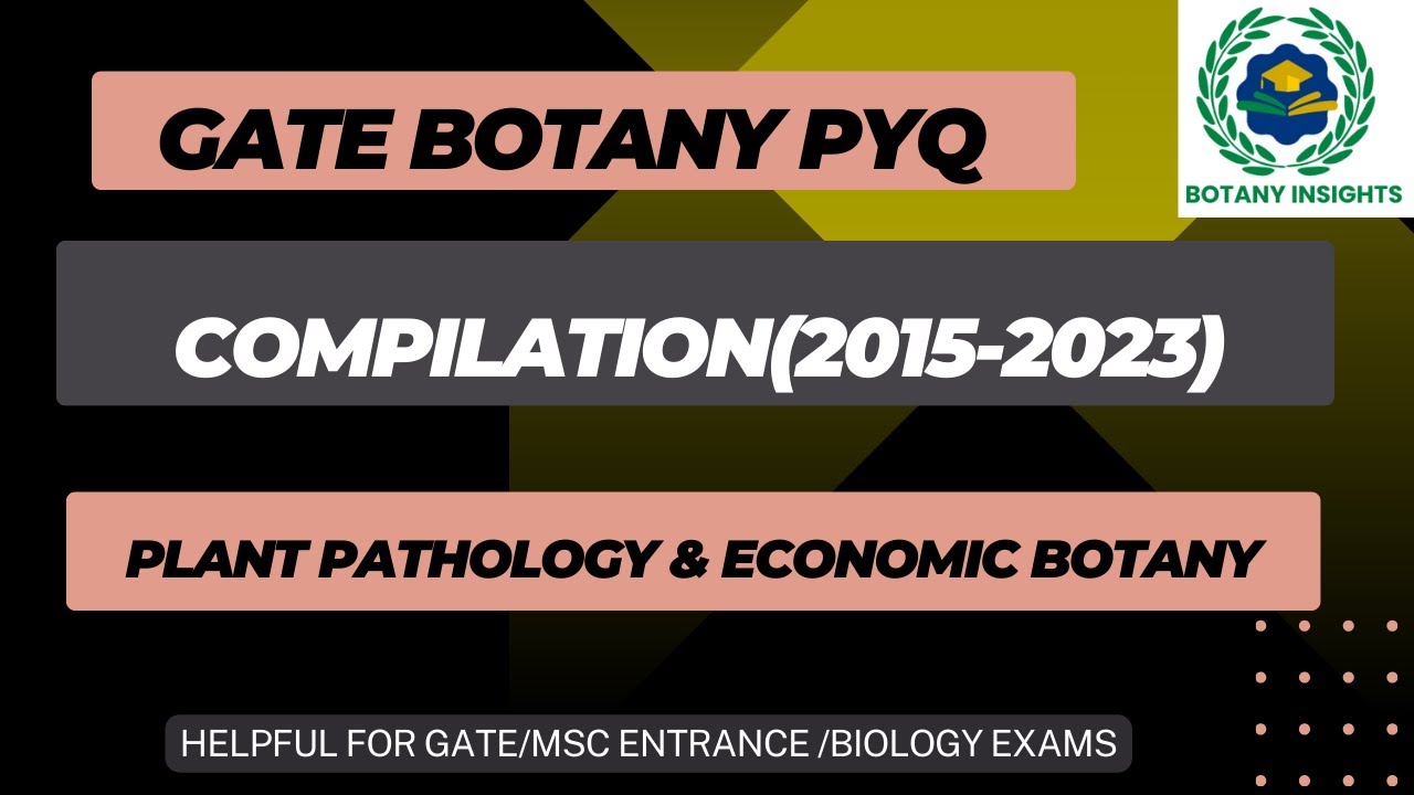 GATE BOTANY PYQ COMPILATION (2015-2023): ECONOMIC BOTANY AND PLANT ...