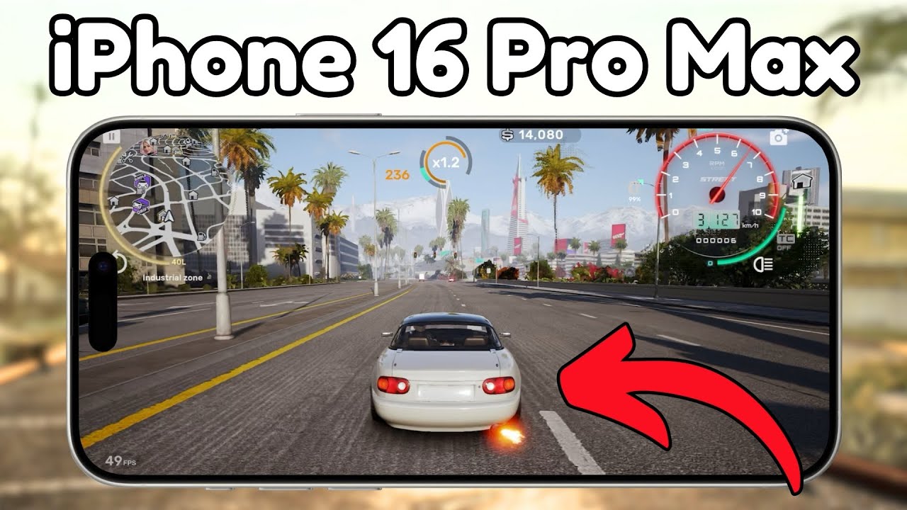 iPhone 16 Pro Max Gaming Test Ultra Graphics - CarX Street - YouTube