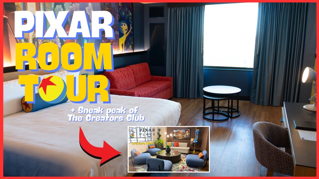 A Magical Pixar Place Hotel Exclusive Room Tour | Inside Pixar Place ...
