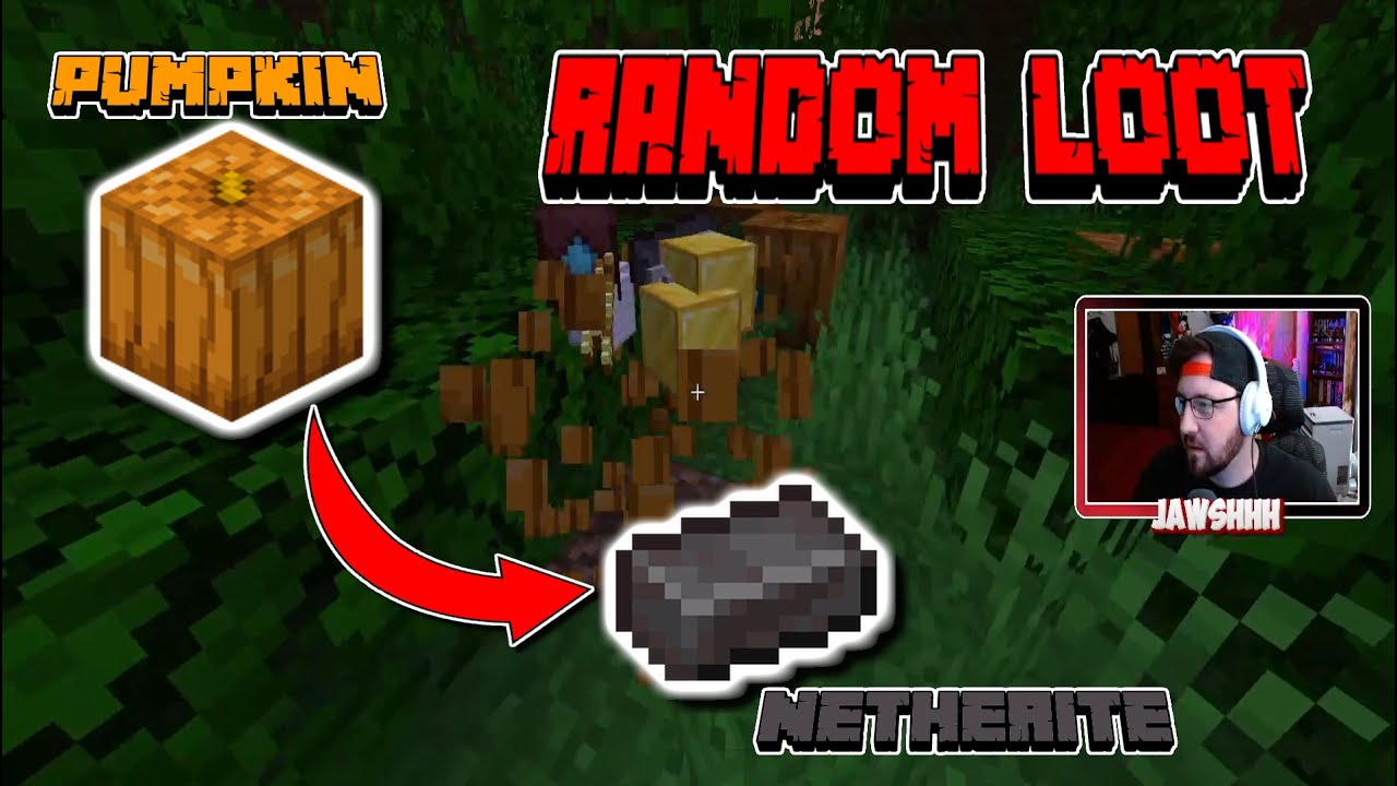Minecraft but loot drops are random - YouTube