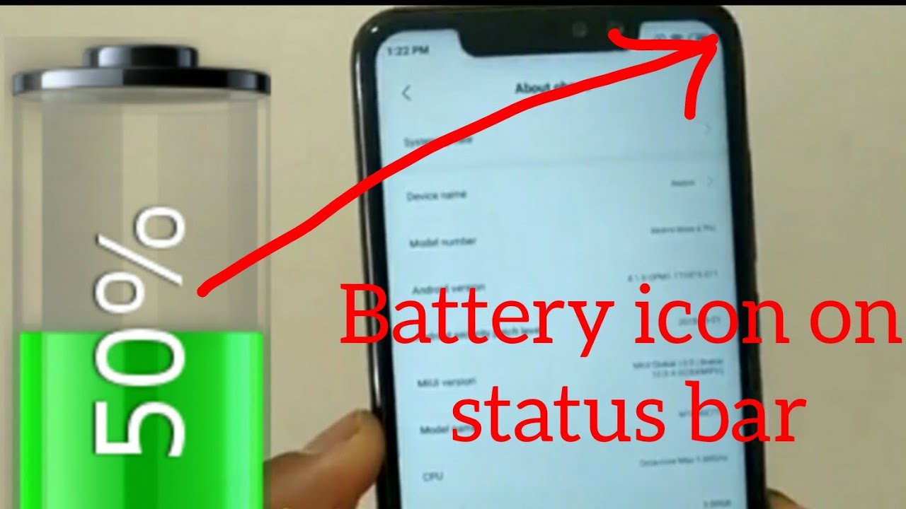 Redmi Note 6 pro adding battery percentage indicator🔥🔥🔥 - YouTube