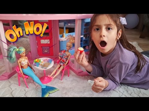 Defne ile oyun vakti,Olamaz barbie uyuya kaldı evinin kapısını açmıyor