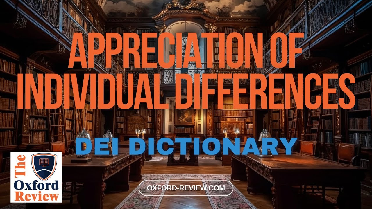 Appreciation of Individual Differences - YouTube
