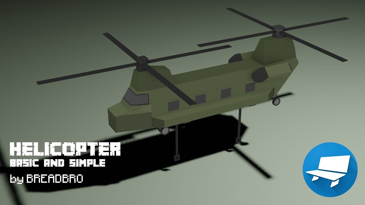 Minecraft Basic and Simple helicopter model | Blockbench - YouTube