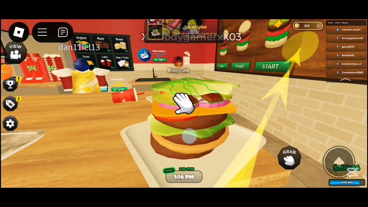 Roblox Burger game gameplay, my first time to try cooking game :0 - YouTube