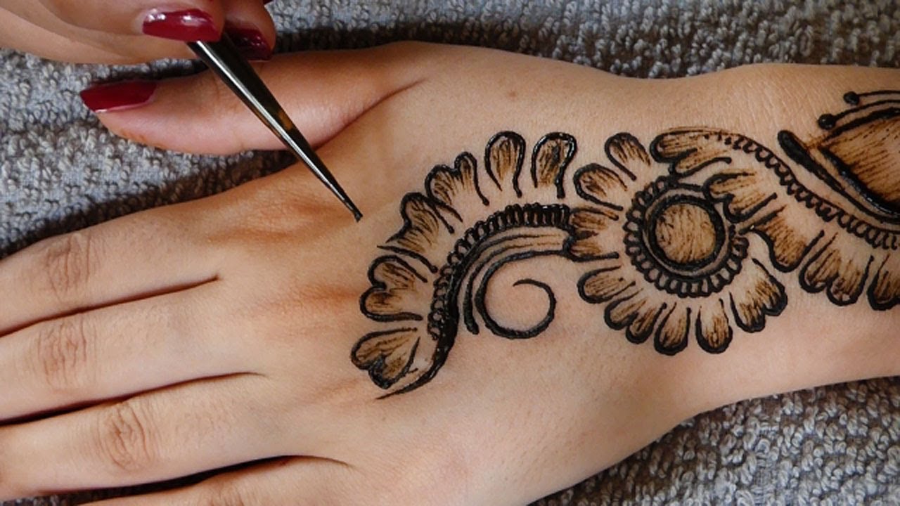 Very Simple And Easy Mehndi Design for Hands| Stylish Henna Bail Design ...