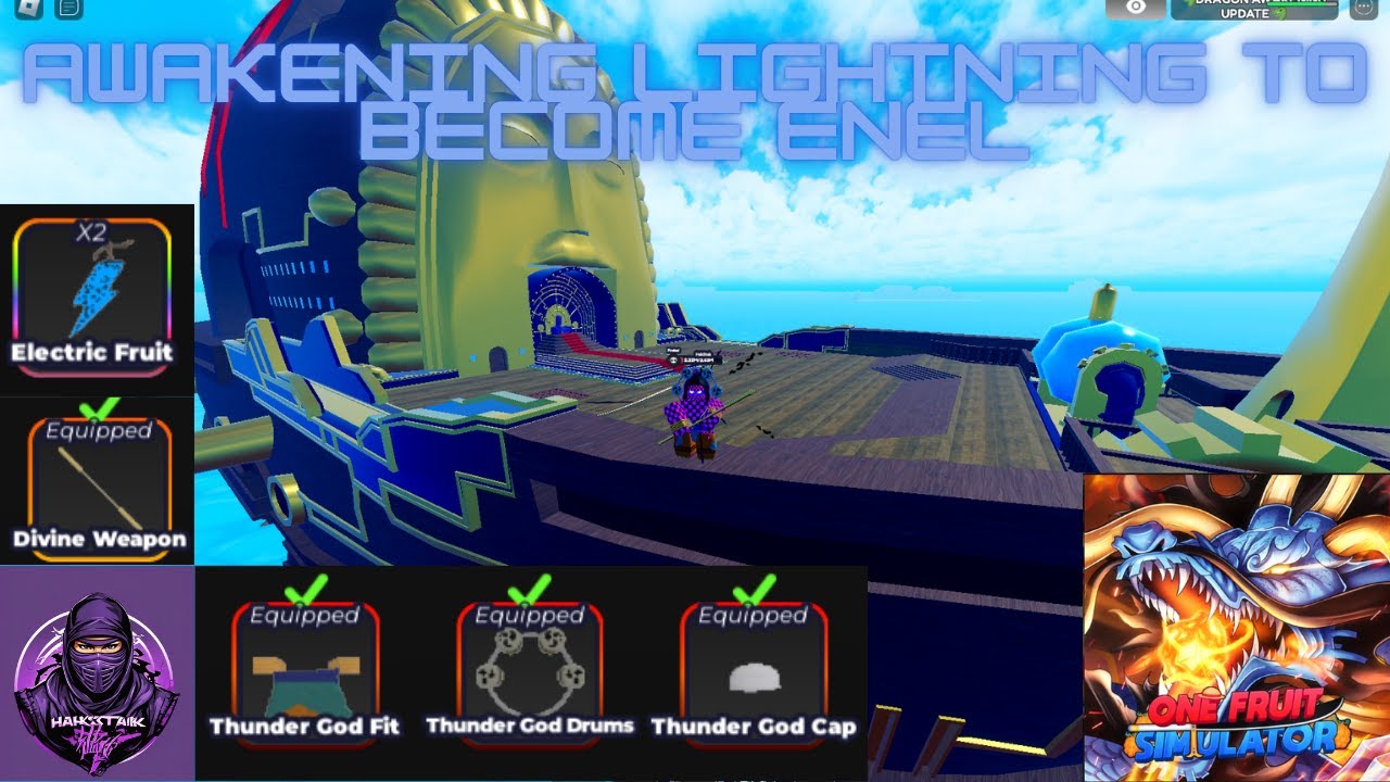 Roblox ONE FRUIT SIMULATOR Becoming Enel And Awakening Lighting - YouTube