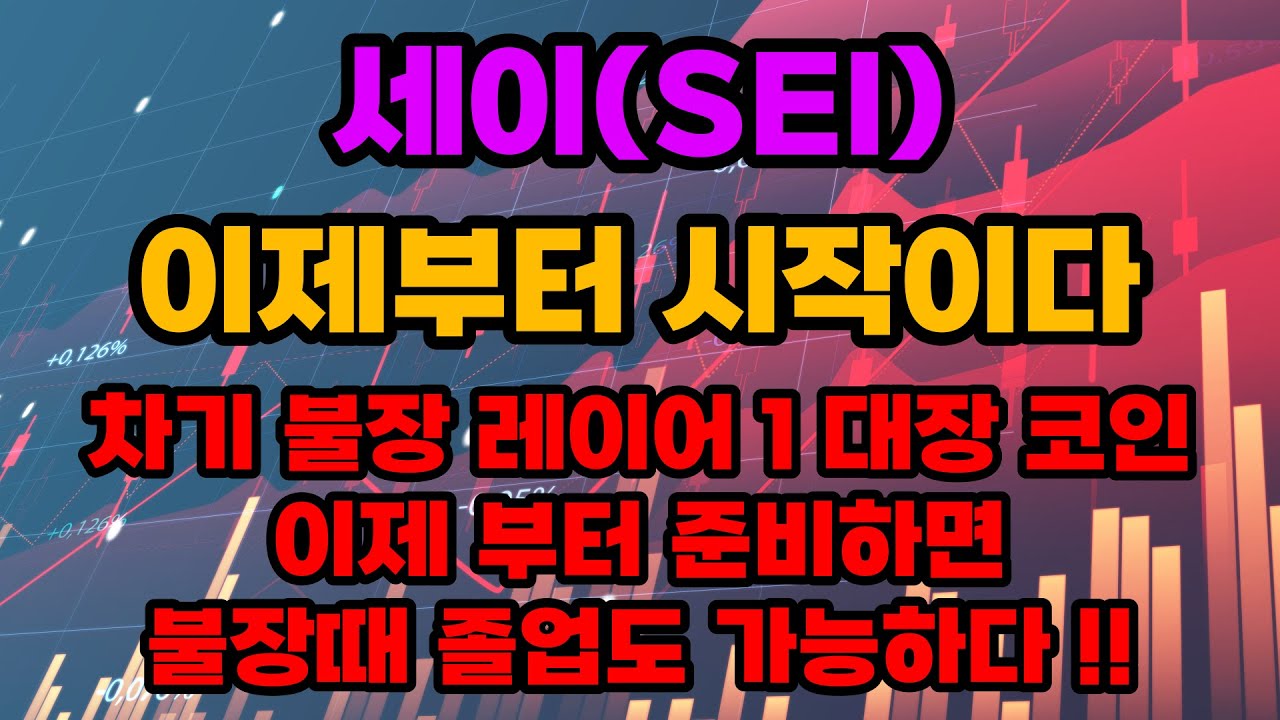 세이 이제부터 시작이다 차기 불장 레이어 1대장 코인 이제부터 준비하면 불장 때 졸업도 가능하다 세이 세이코인