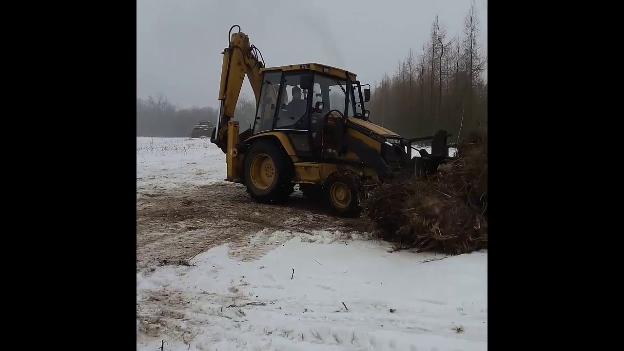 Zetor 25k and Cat 428c wyworzenie karp - YouTube