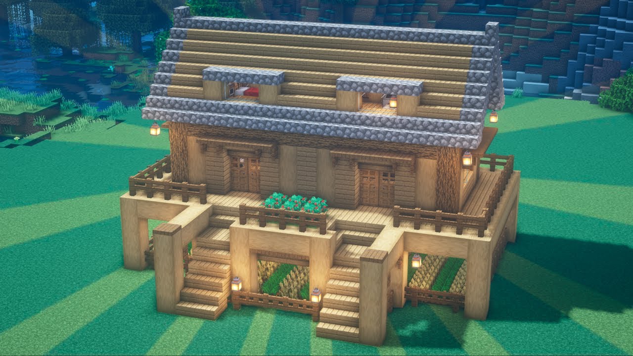 Minecraft: How to Build a Wooden Starter House | 2 Player House - YouTube