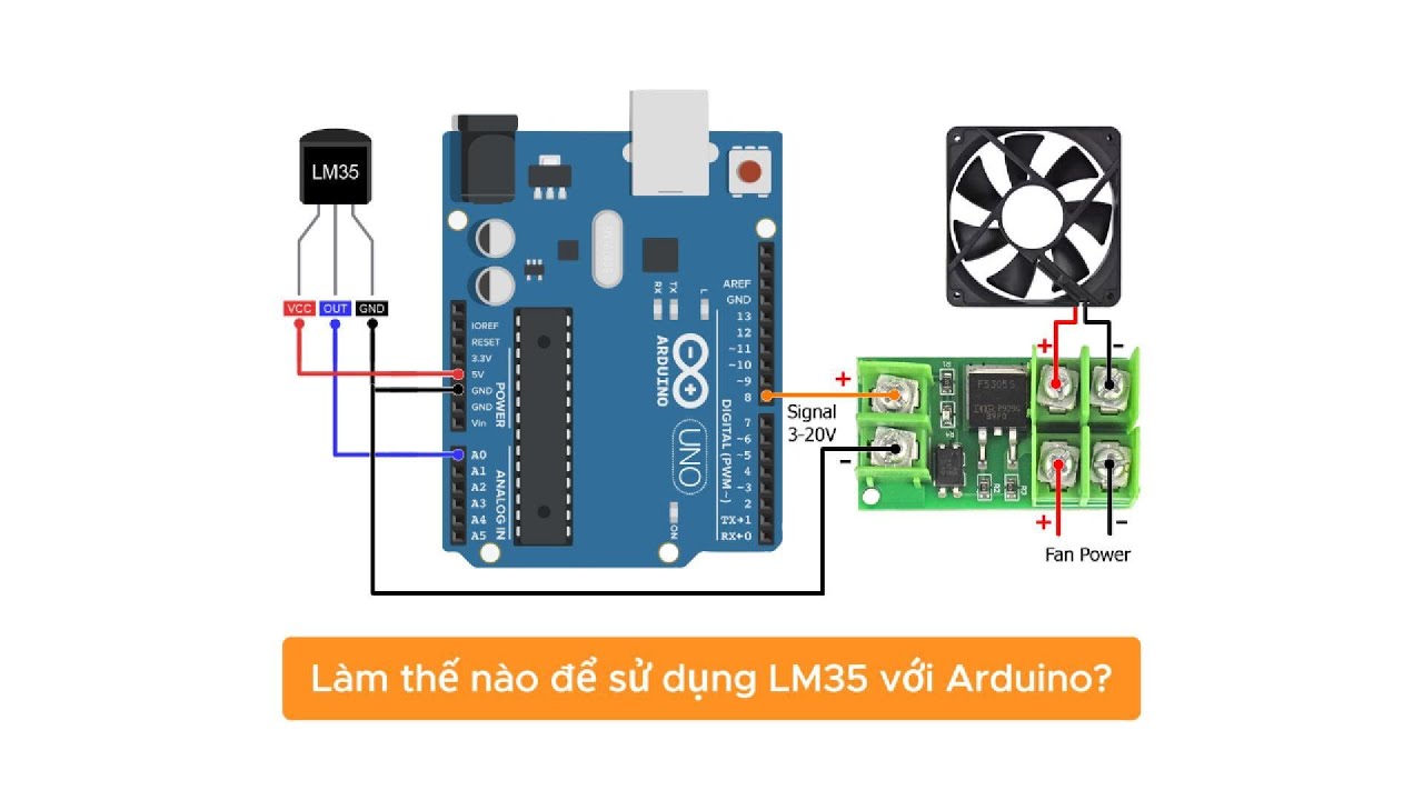 #284 Hướng dẫn sử dụng cảm biến nhiệt độ LM35 với Arduino - YouTube