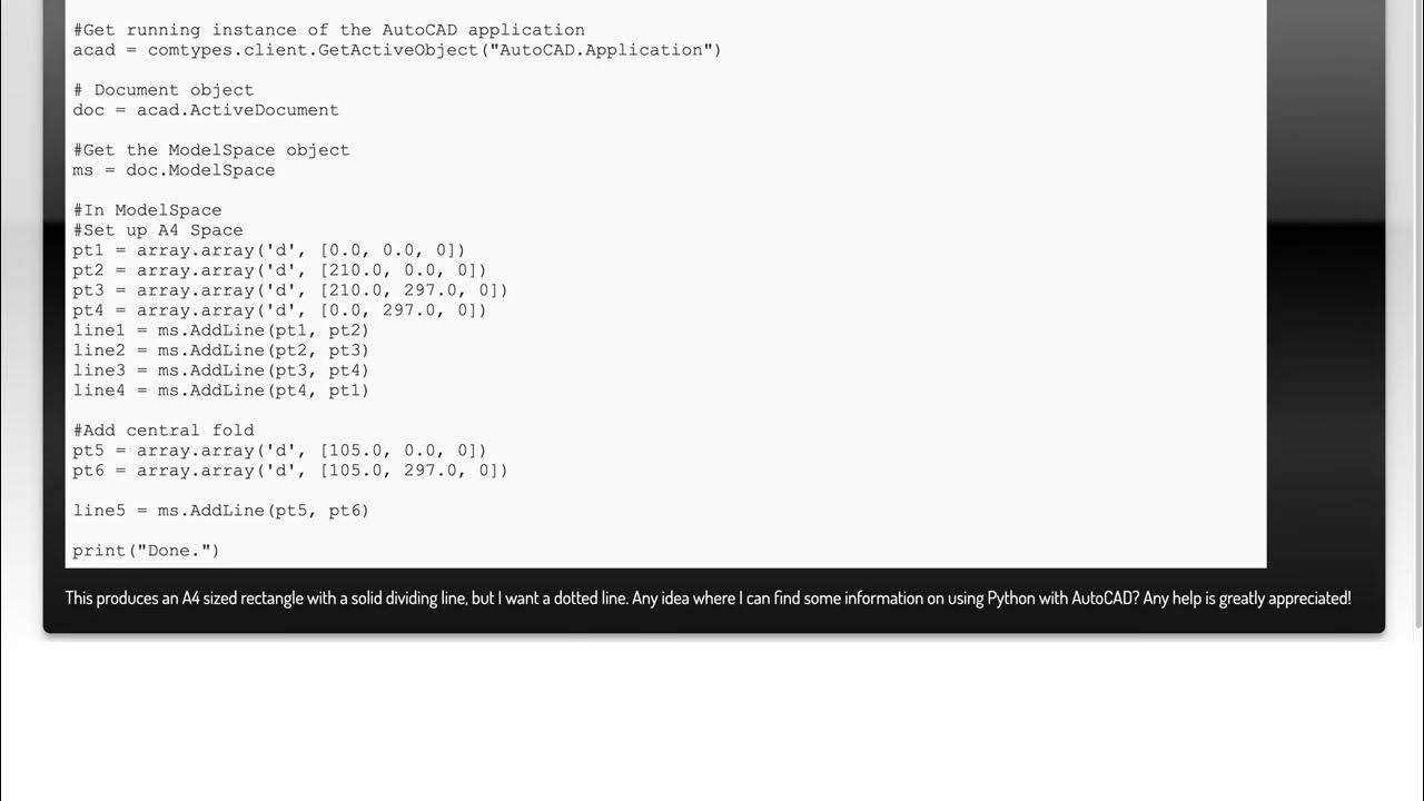 Using Python to Automate AutoCAD - YouTube