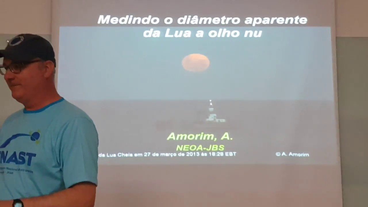 Medindo o diâmetro aparente da Lua a olho nu - YouTube