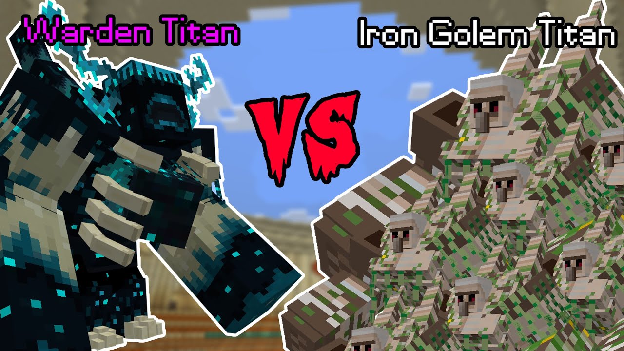 WARDEN TITAN KHỔNG LỒ ĐẤU VỚI 1000 IRON GOLEM TITAN Trong Minecraft ...